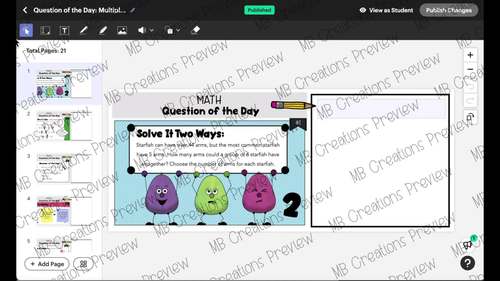 4th Grade Math Warm Up Single & Two Step Multiplication & Division Word ...