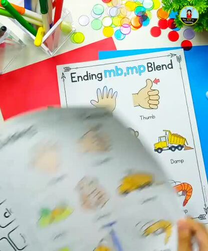 Ending MB, MP Blend Worksheet by The Joy in Teaching | TPT