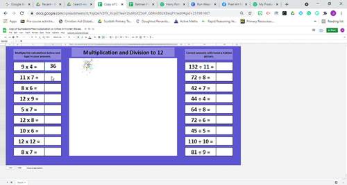 Digital Pixel Art NO PREP - Multiplication and Division to 12 | TPT