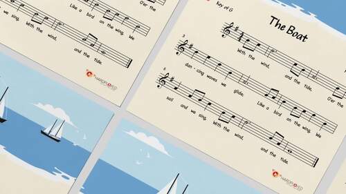 The Boat - Folk Song | Recorder & Boomwhackers Sheet Music by HardPlayed