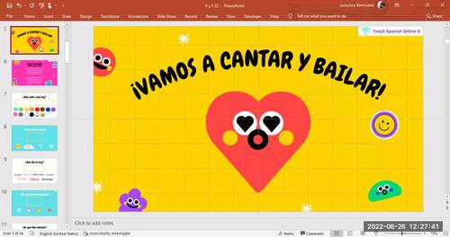 Parts of the body in Spanish, syllables with D, numbers 50 to 60