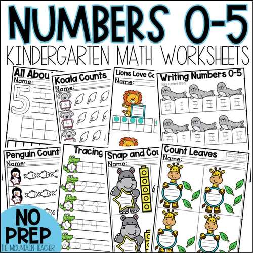Numbers to 5 Worksheets and Activities - Kindergarten Math Unit ...