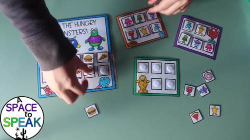 Hungry Monsters Token Boards by A Space to Speak | TPT