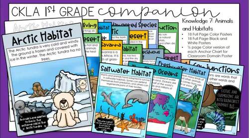 CKLA Knowledge 1st Grade Domain 7 Companion: Animals and Habitats by ...
