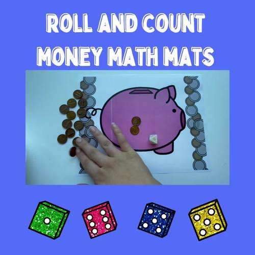 Kindergarten Dice Center Roll & Count Themed Math Mats One to One ...