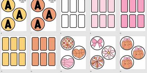 $1 Deal! Basketbal Editable Friendship Bracelet Beads Template ...