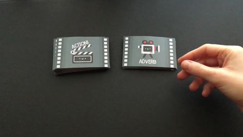 ADVERBS IN ACTION! - grammar game [English & Spanish] by Classroom Postcard