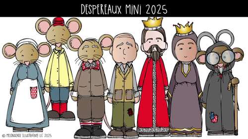 Desperaux clip art 25 Mini Literature clip art Mouse clipart Book Companion