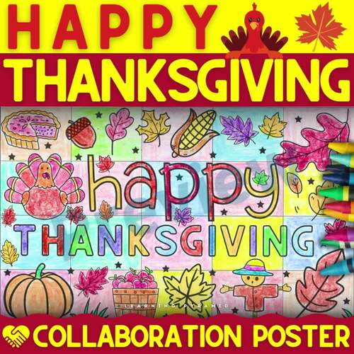 Thanksgiving Autumn Collaborative Poster Activity Gratitude Thankful ...