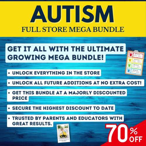 AUTISMAID Whole Store GROWING BUNDLE Speech Therapy ABA Social & Life ...
