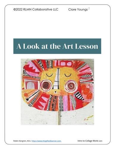 Clare Youngs Lion Art Project Paper Craft Art Lesson Close Reading ...