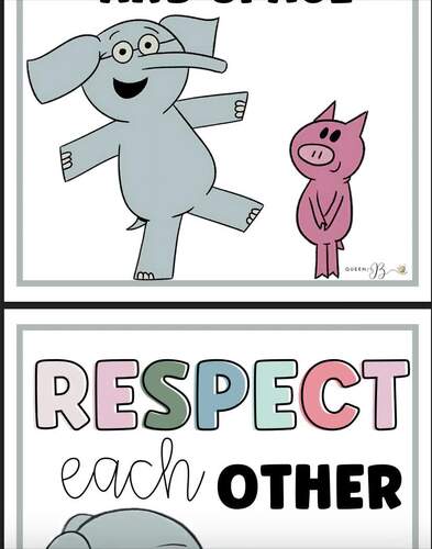 14 Motivational Class Rules Posters (Elephant & Piggie) UPDATED | TPT