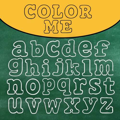 ColorMe – Bubble Outline Font for Kids’ Coloring Worksheets & Classroom ...