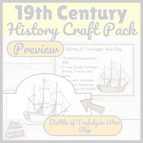1800s History Craft Crowns & Writing Prompts | 19th Century Timeline ...