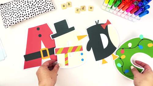 Winter Holidays Letters and Numbers Bundle for Bulletin Boards - Winter ...