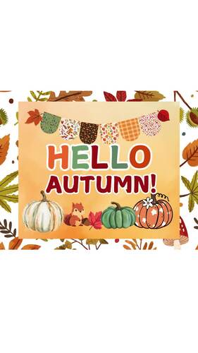 Hello Fall Bulletin Board Kit, Autumn, Pumpkin, Banner, Animals, Leaves ...