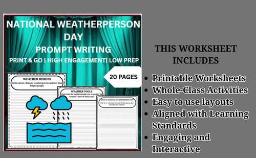 NATIONAL WEATHERPERSON'S DAY WRITING ACTIVITIES | GRADE 3-8 | by ...