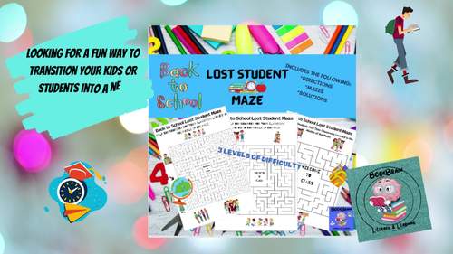 Back to School Maze - Help the Lost Students Find Ther Classroom!