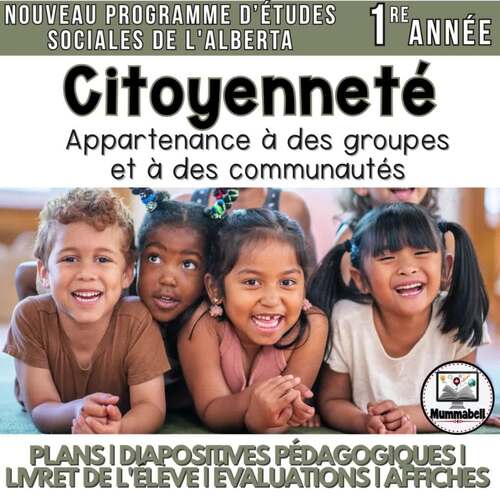 French Alberta Social Studies Curriculum on Citizenship for Grade 1 ...