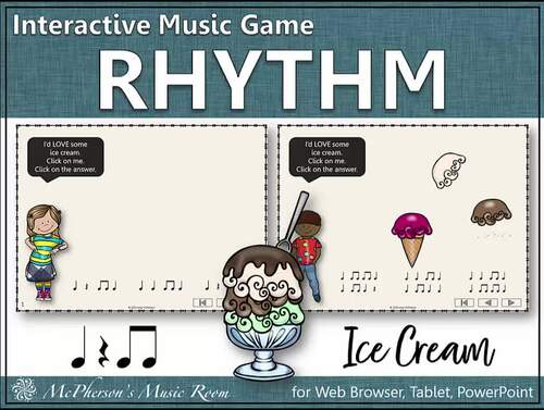 Interactive Rhythm Game Activity for Elementary Music Eighth Notes {Ice ...