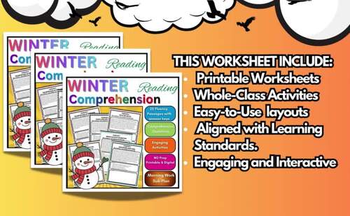 Winter Reading Comprehension Passages Nonfiction 3rd,4th,5th,6th,7th ...