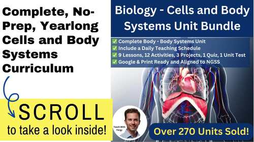 Cells and Body Systems Curriculum Unit Bundle | Lessons, Activities ...