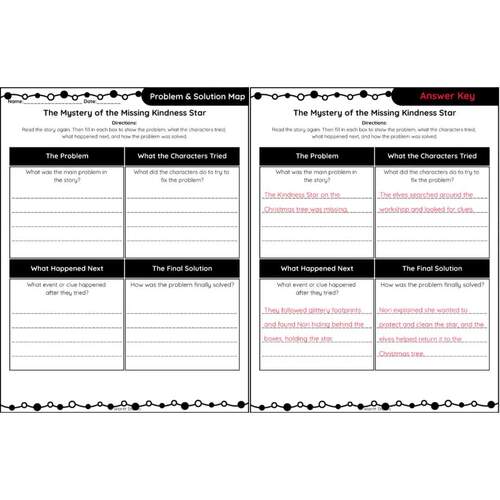 Christmas Reading Passage: Missing Kindness Star Comprehension (Grade 3–4)