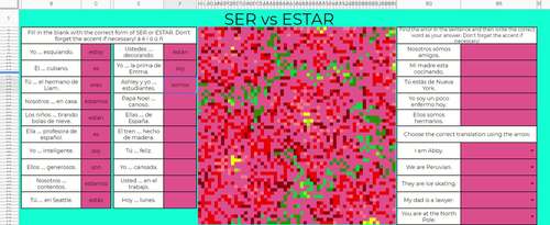 Spanish Christmas Activity SER vs ESTAR Mystery Pic Digital Spanish ...