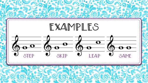 Interactive Digital Rhythm Activity- Step Skip Leap or Same - Distance ...