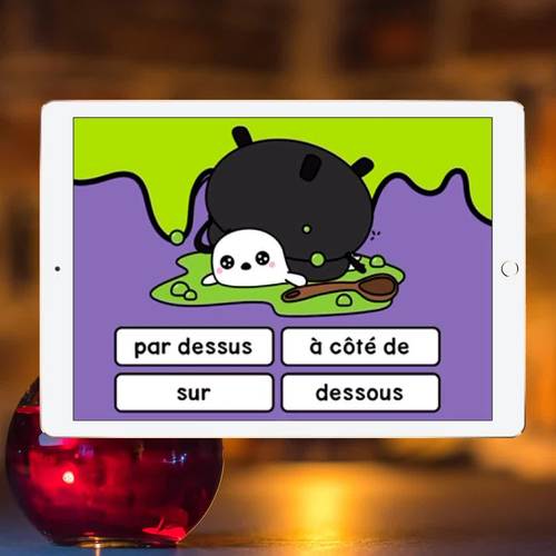 Prépositions de lieu Fantôme et chaudron Cartes Boom | La grammaire ...