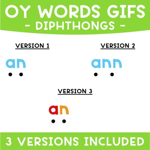 OY Words Diphthongs GIFS by Teacher Cloud | TPT