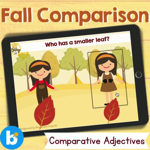 Fall Comparative Adjectives Boom Cards by Teacher Kimmy | TPT