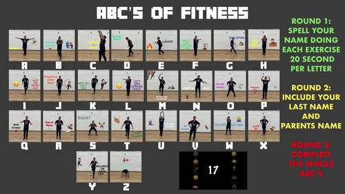 ABC's of Fitness by Coach Estrada PE | TPT