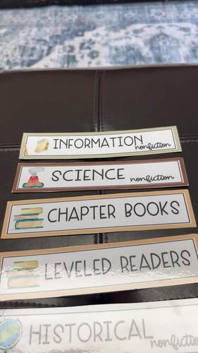 Watercolor Library Book Bin Labels by Bree Canale | TPT