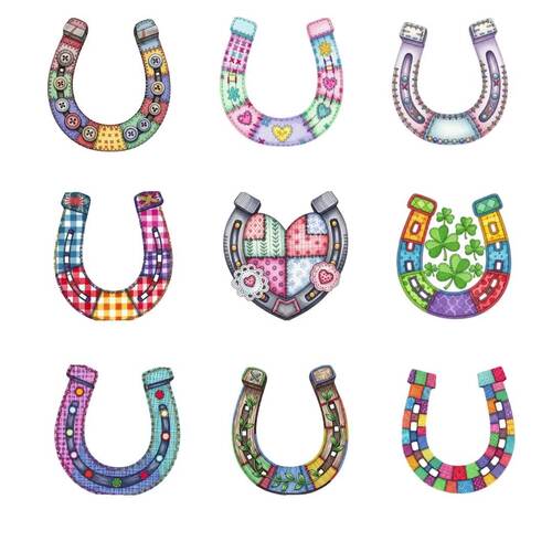 Lucky Horseshoes Clipart – 15 Transparent PNG by Atcharasiri Whimsy Colors