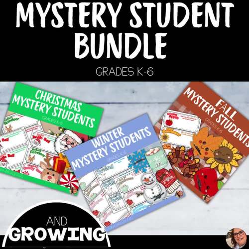 Mystery Student Bundle | Seasonal Classroom Management | Fall, Winter ...
