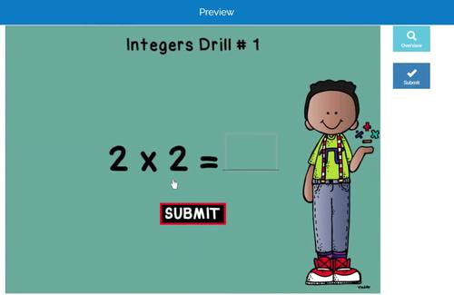Integer Operations Using the Number 2 Digital Boom Cards™ Math Drills