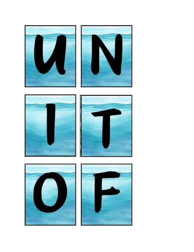 IB PYP Essential Elements Bulletin Board | Ocean Classroom Decor