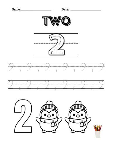 Number Writing Practice (1-9) - Kindergarten Number worksheets | TPT