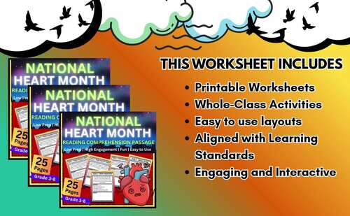 Healthy Hearts Reading Pack|National Heart Month Comprehension ...
