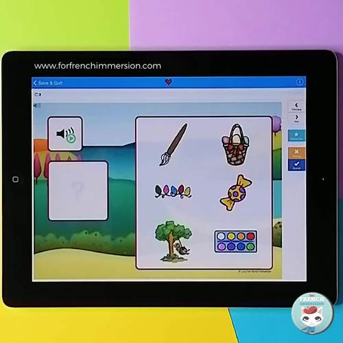 Pâques | French Easter Vocabulary Practice FRENCH BOOM CARDS | TPT