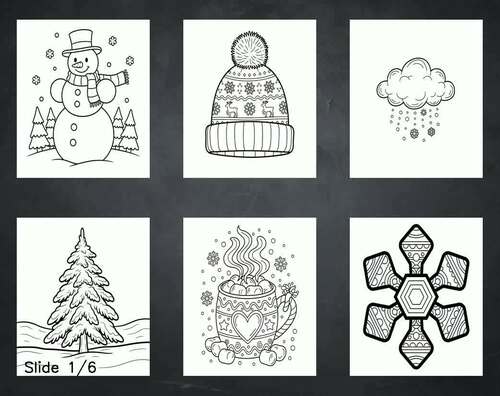 Winter Simple Stuff Coloring Pages | Easy Winter Activities for Kids