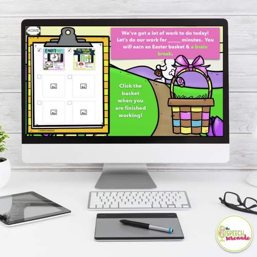 EDITABLE Digital Visual Schedules with Tokens - Easter by The Speech ...