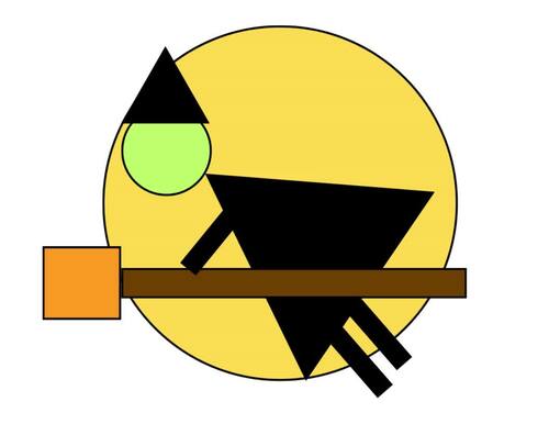 Halloween Shape Witch Craft by Lee's Little Shop Of Learning | TPT