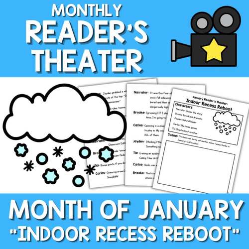 January Readers Theater Skit | Fun Reading Fluency Practice Activity Center