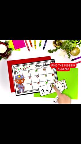 Missing Addends - Christmas by A Sparkle Of Learning | TPT