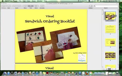 Sandwich Shop Ordering Communication Board by The Autism Helper