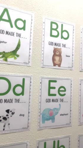 Bible ABC Poster Cards|Pre-K Alphabet Bible Posters|Alphabet Sound ...