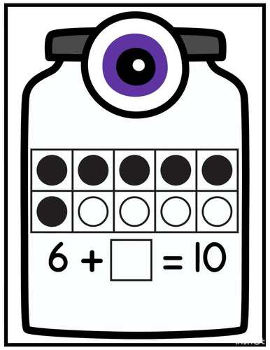 Parts of 10 Math Bundle | Halloween & Autumn Themes | 1st Grade Fluency ...