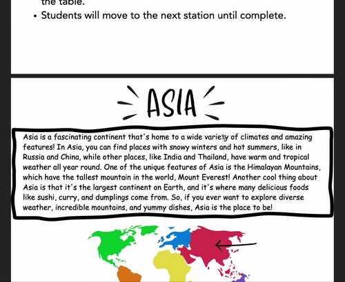 Earth's 7 Continents Gallery Walk by A Dads Classroom | TPT